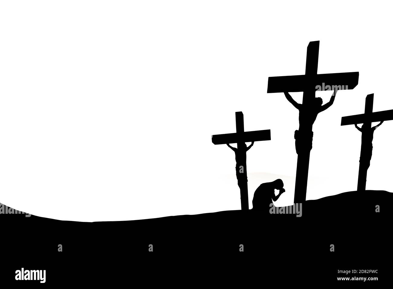 Virgin Mary at the Cross of Jesus Christ Stock Photo - Alamy