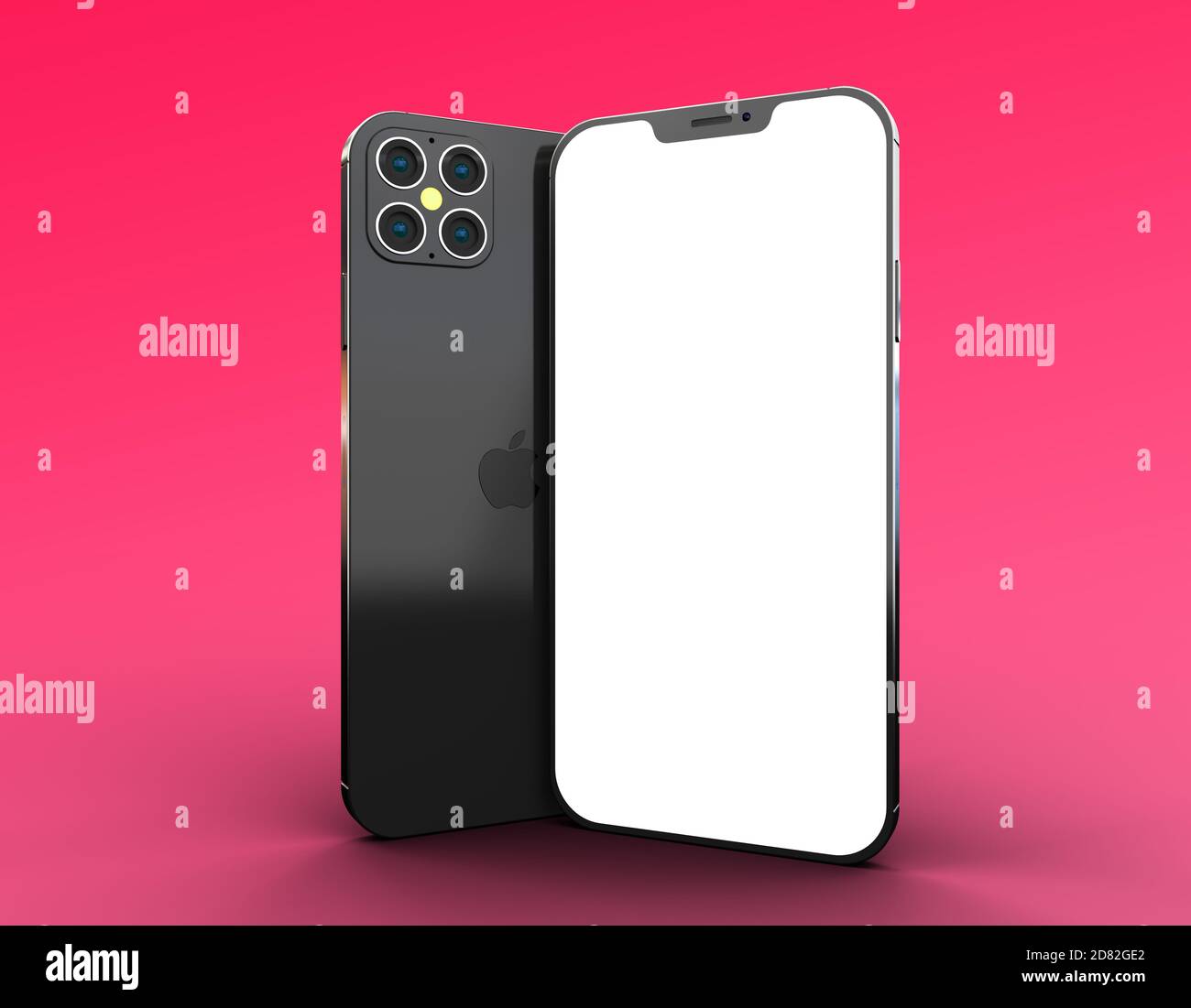 App presentation mockup, iphone 12 pro max, 3D Rendering Stock Photo ...