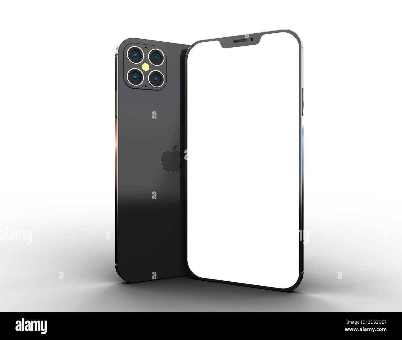 App presentation mockup, iphone 12 pro max, 3D Rendering Stock Photo ...