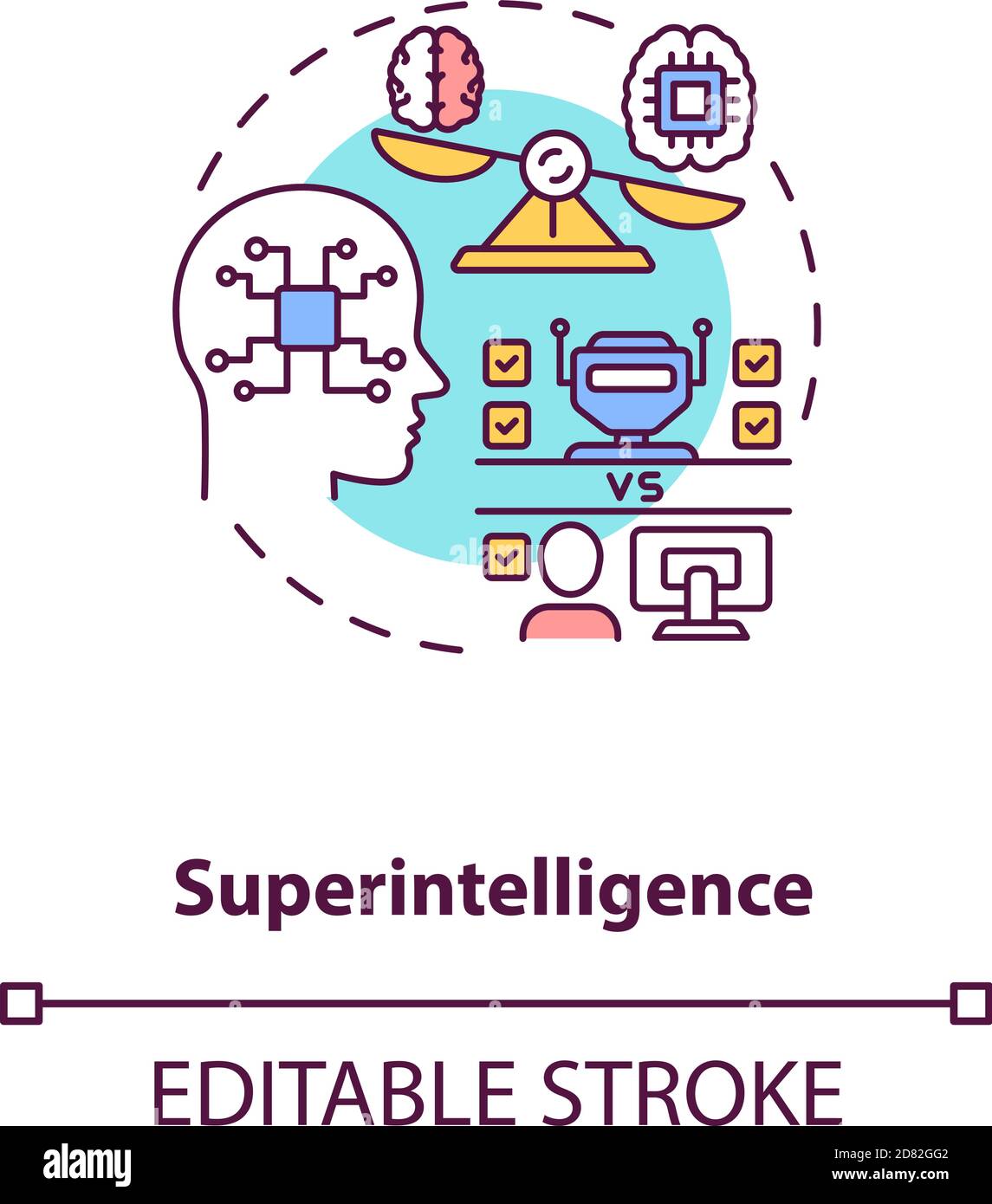 Superintelligence concept icon Stock Vector Image & Art - Alamy