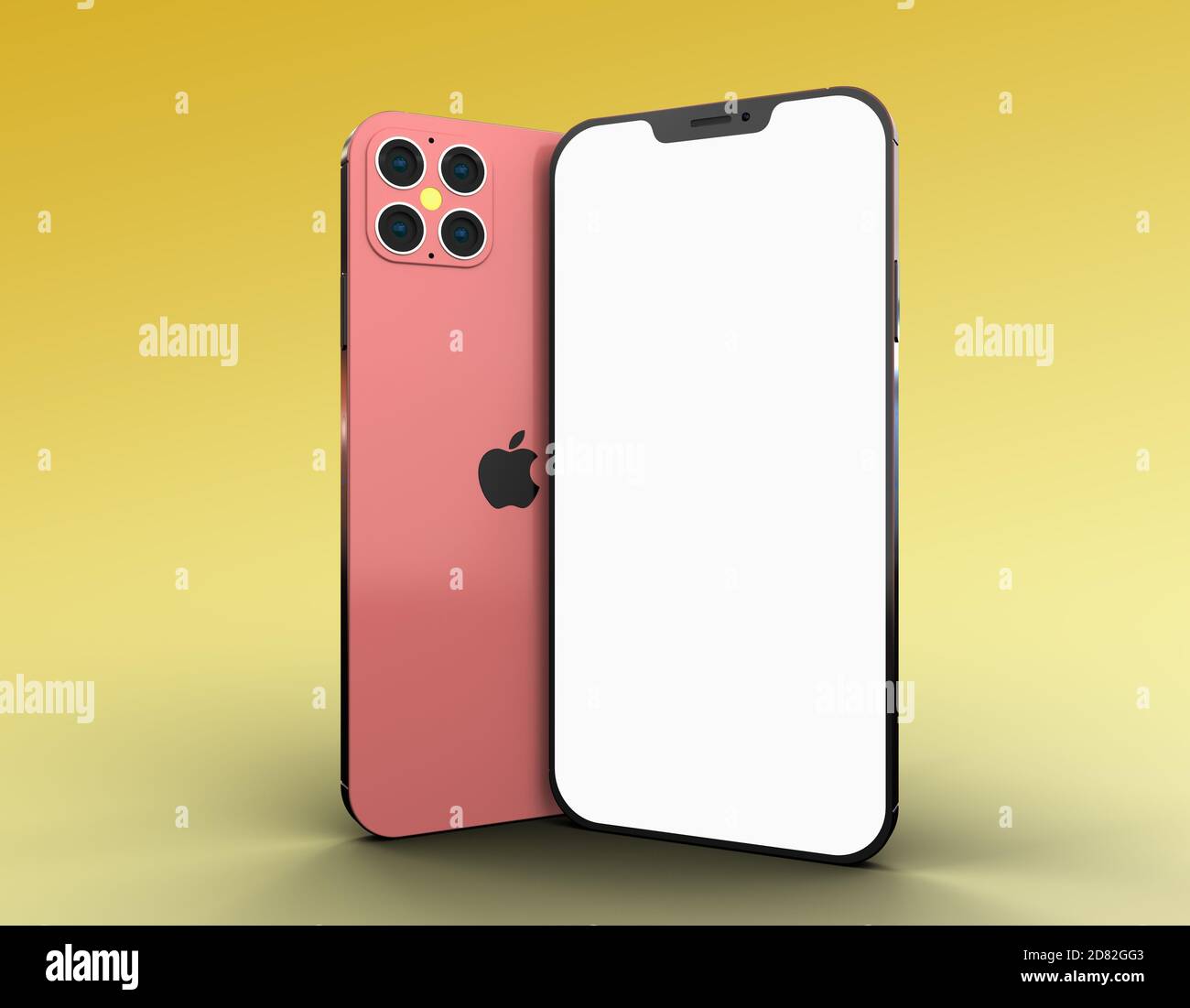 App presentation mockup, iphone 12 pro max, 3D Rendering Stock Photo ...