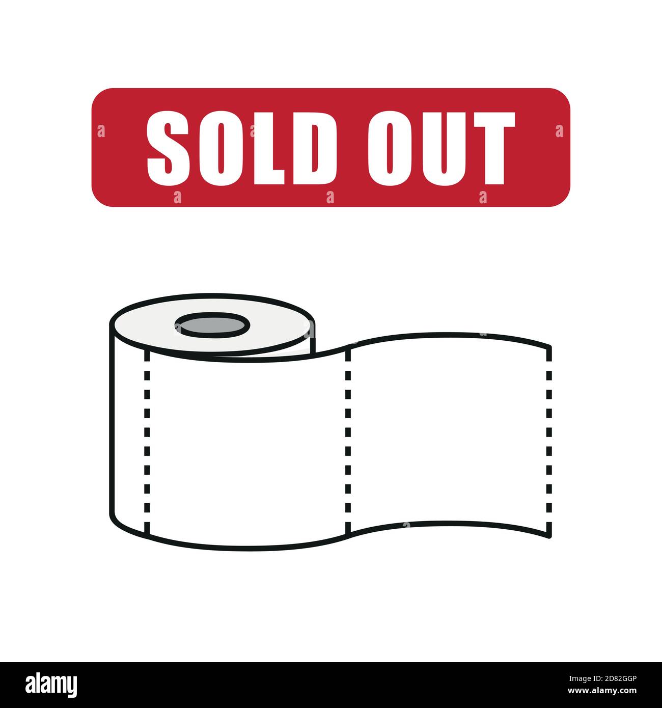 toilet paper sold out info graphic vector illustration EPS10 Stock ...