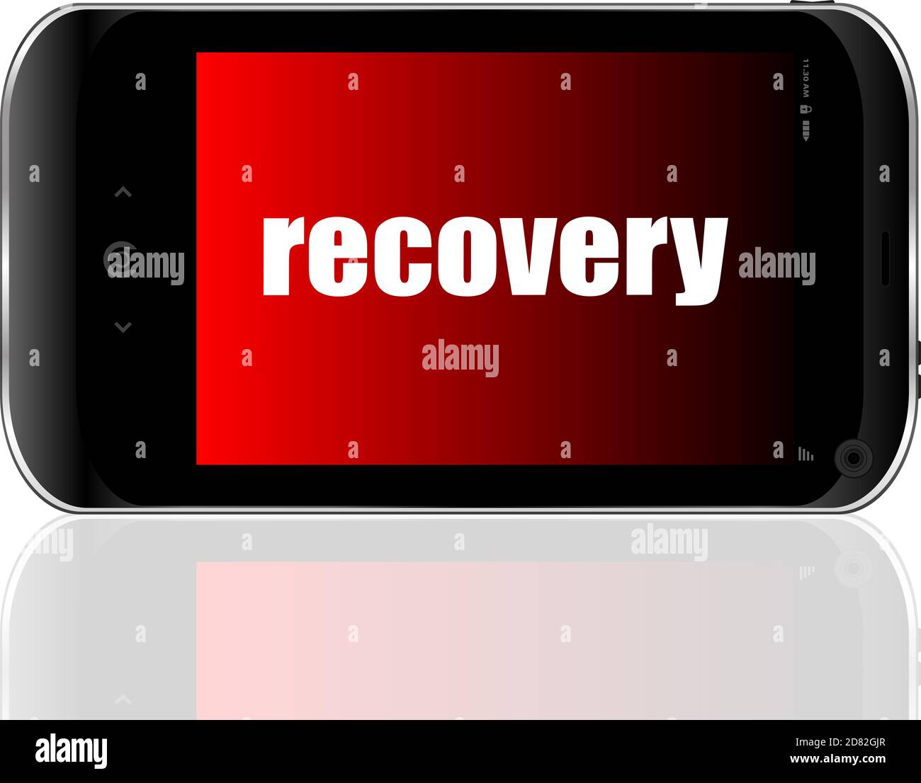 Information concept. text recovery . Detailed modern smartphone Stock ...