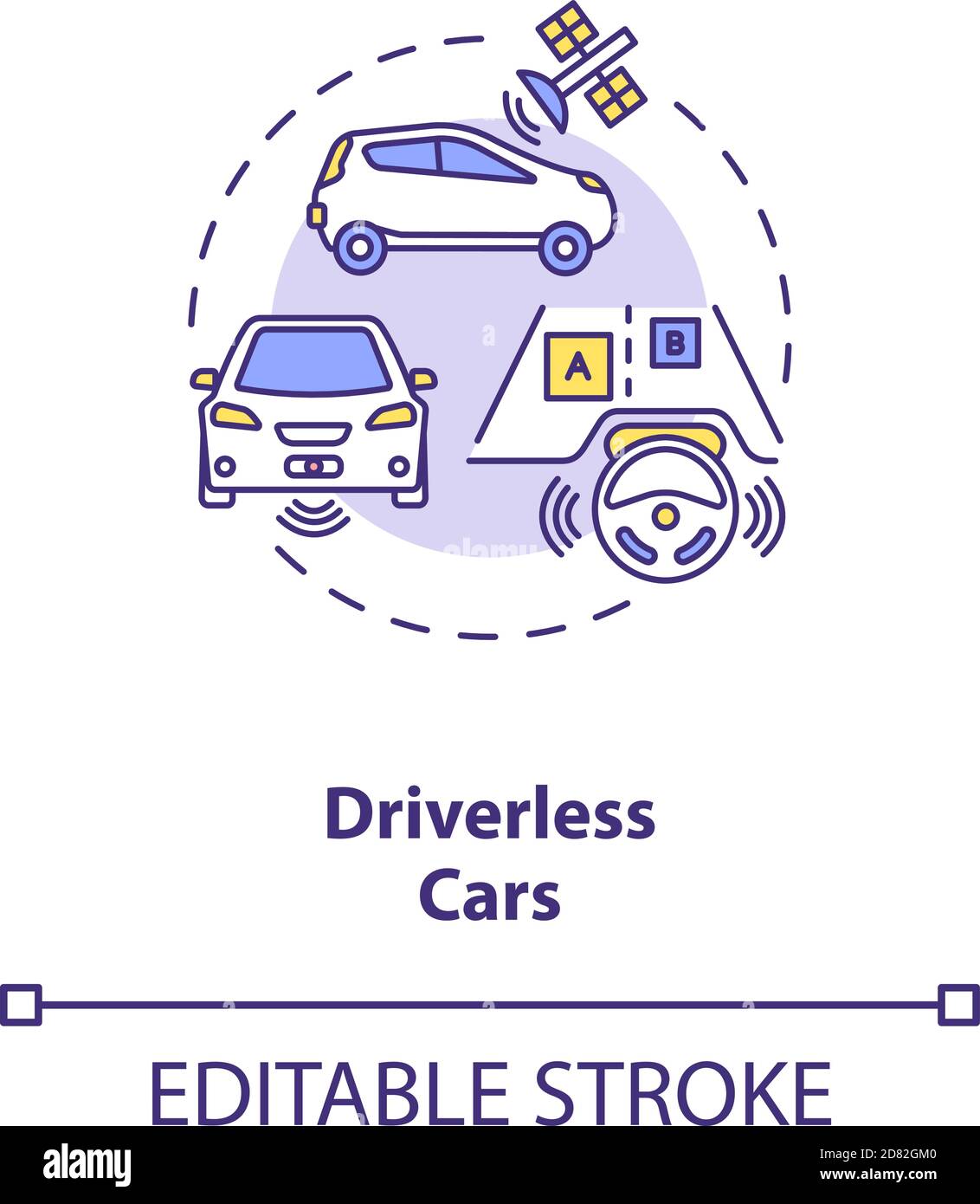 Driverless cars concept icon Stock Vector Image & Art - Alamy
