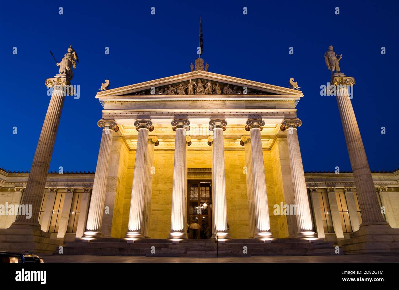 The entrance of Academy of Athens has elements originating from the ...