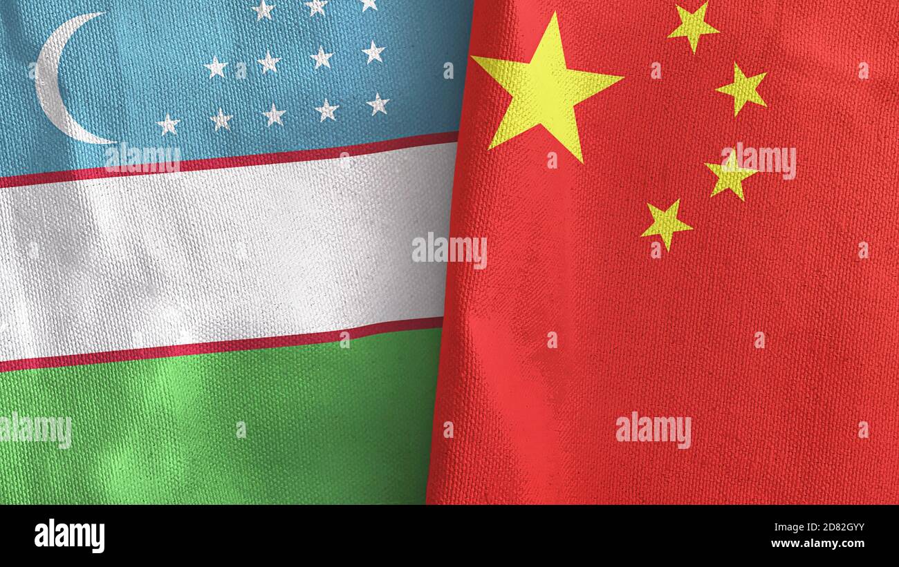 Uzbekistan china flag hi-res stock photography and images - Alamy