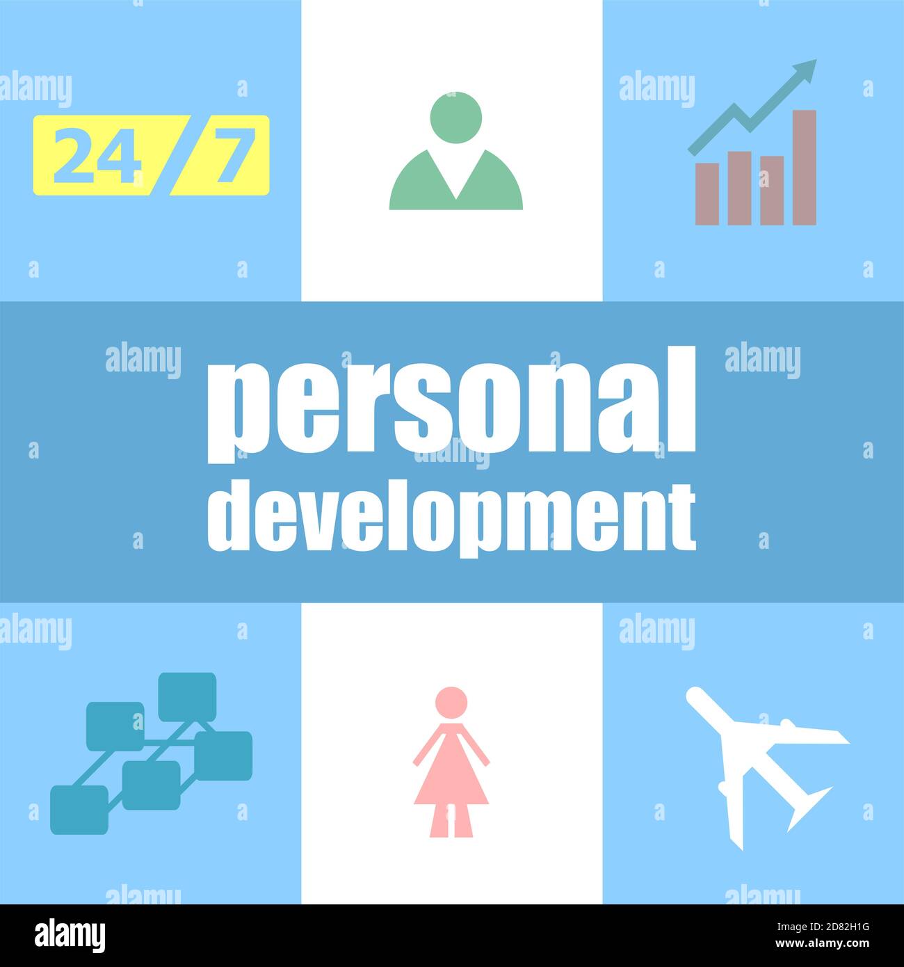Text Personal Development. Business concept . Infographic dashboard ui ...