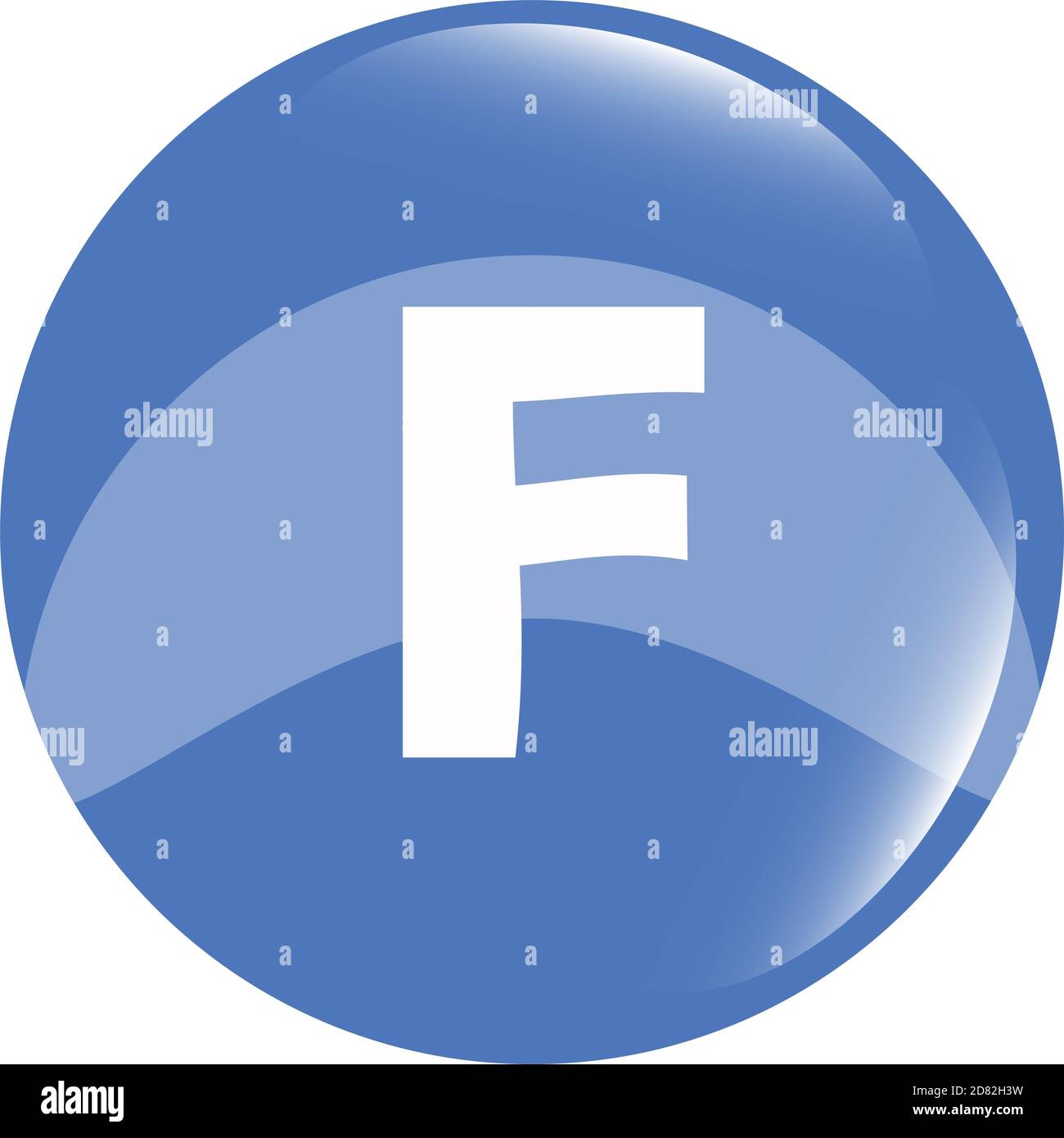 letter F in the web button. F icon sign symbol design Stock Photo - Alamy
