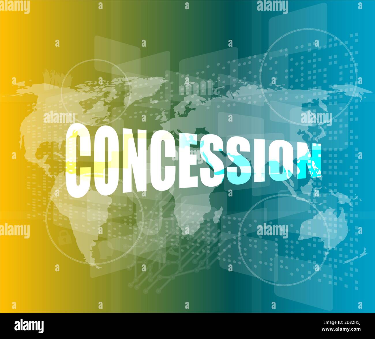 Management concept: concession words on digital screen Stock Photo - Alamy