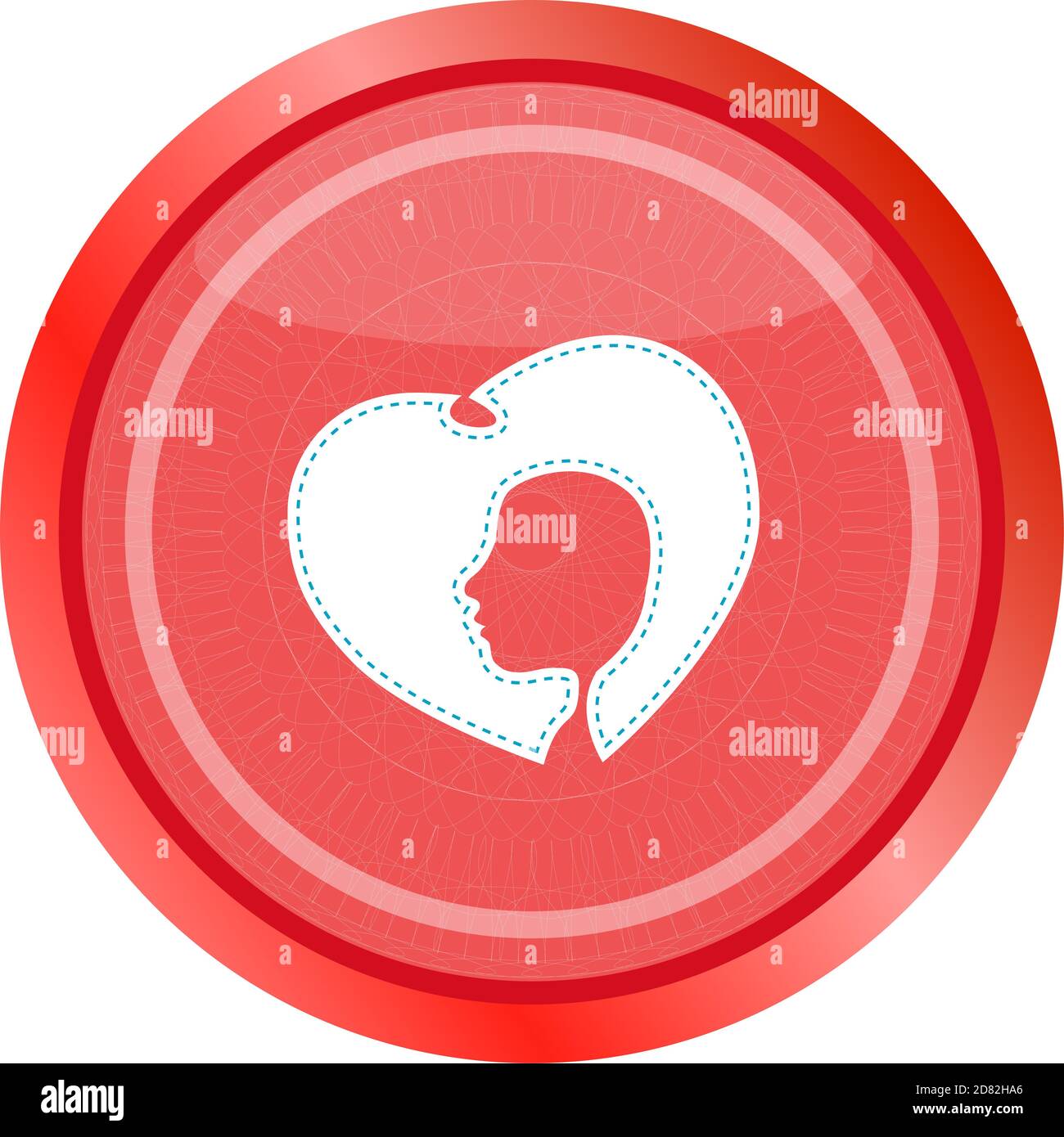 White human head heart icon hi-res stock photography and images - Alamy