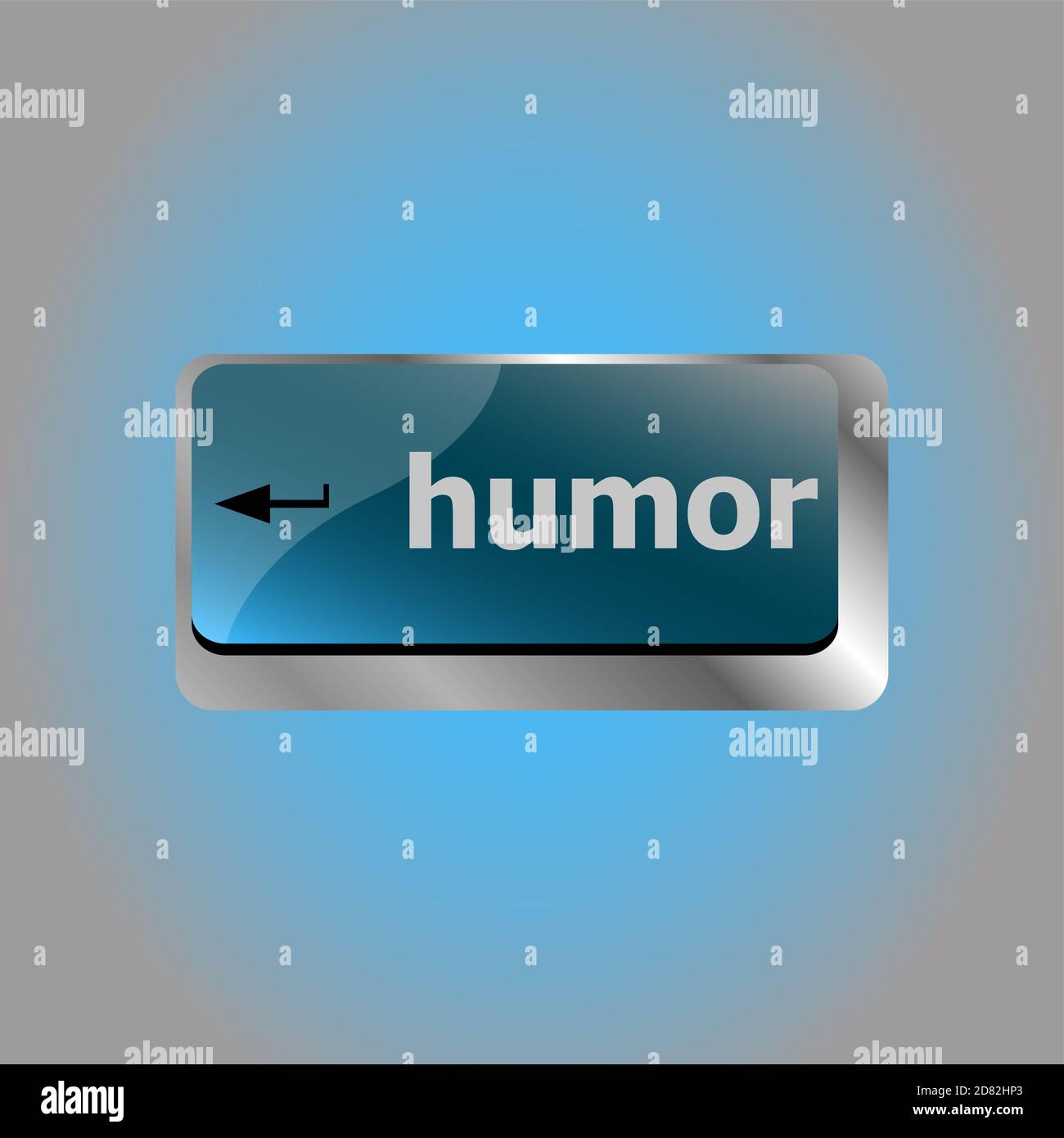 Computer keyboard with humor key - social concept Stock Photo - Alamy