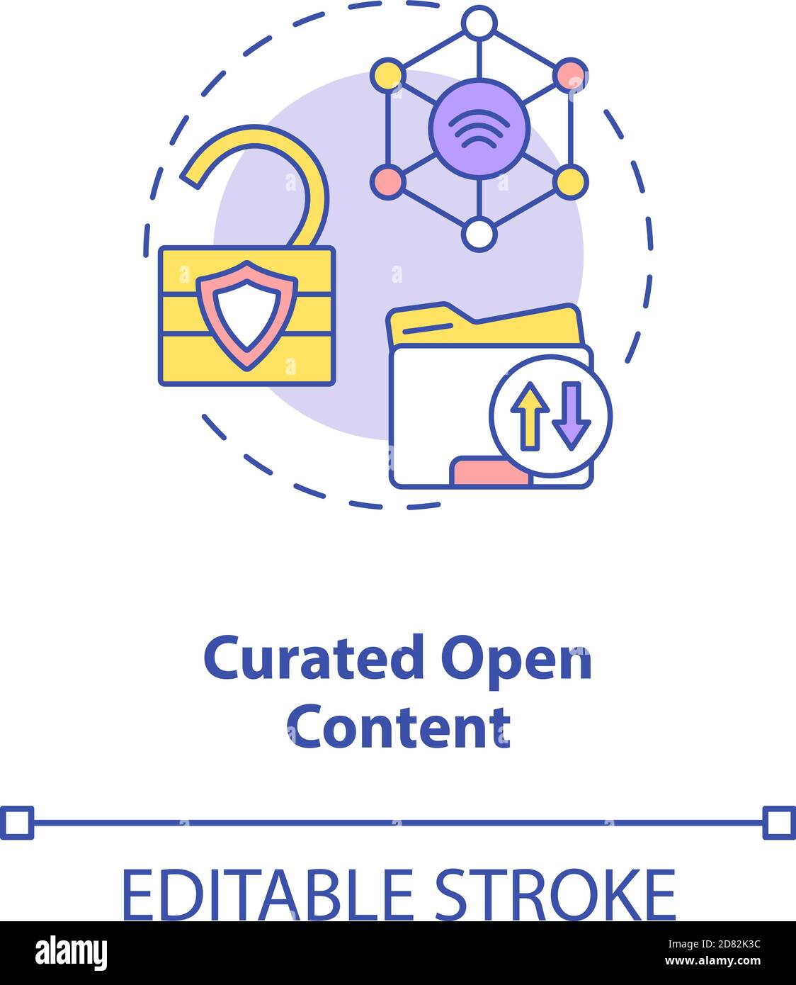 Curated open content concept icon Stock Vector Image & Art - Alamy