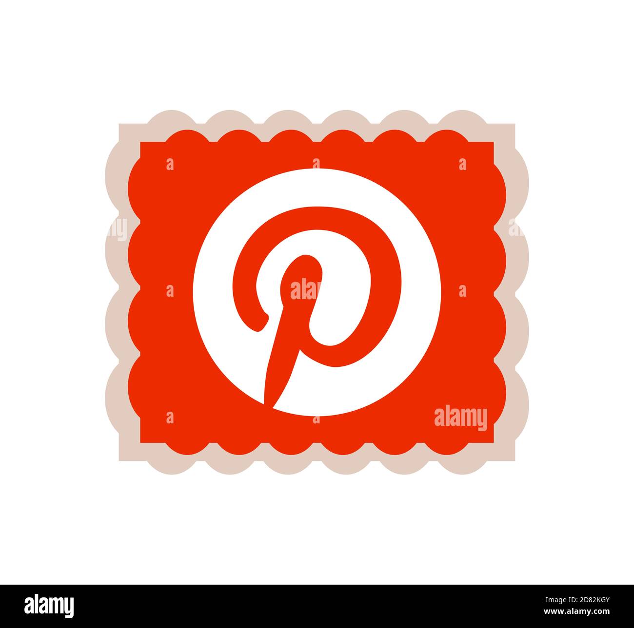 Pinterest logo. Pinterest is a web and mobile application that operates ...