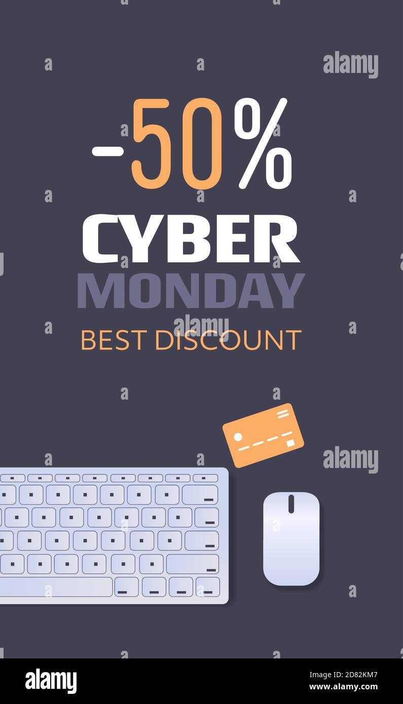 online shopping cyber monday sale holiday discount poster e-commerce ...