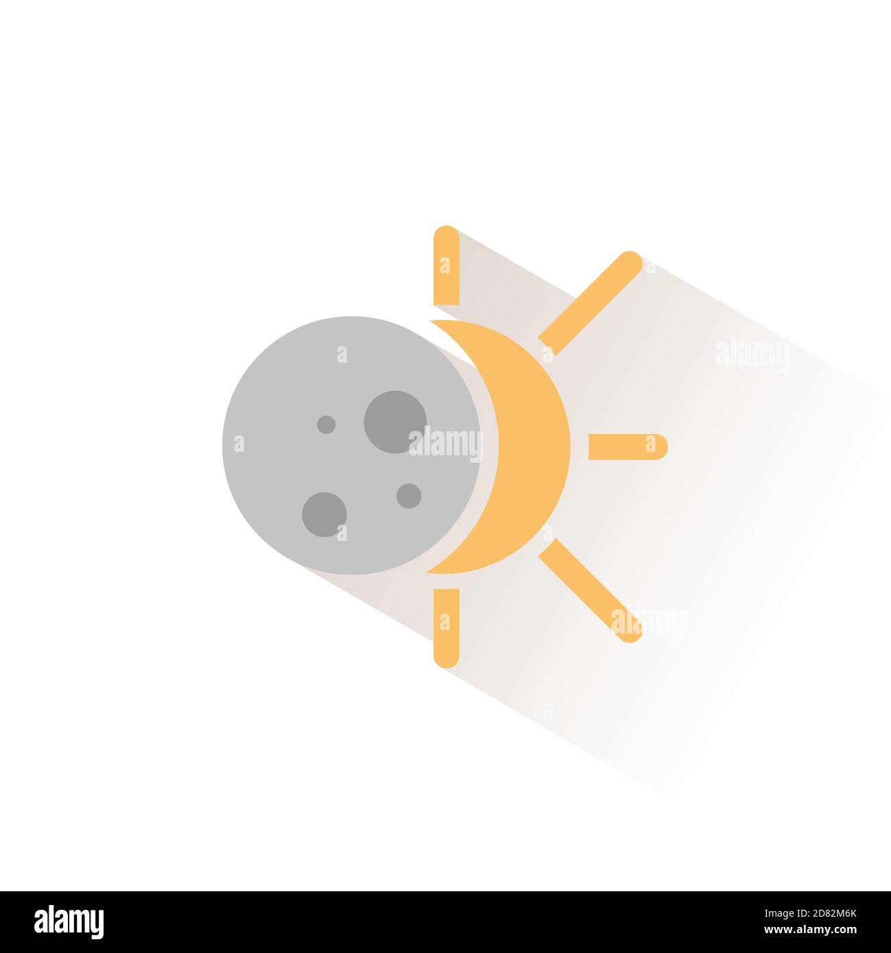 Solar eclipse. Isolated color icon. Weather glyph vector illustration ...