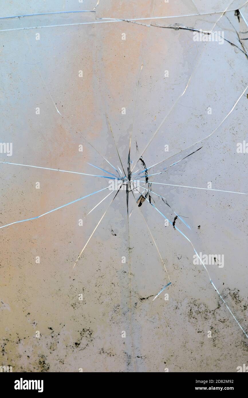 Old cracked Perspex window Stock Photo - Alamy