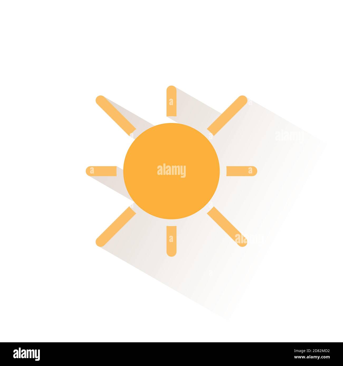 Sunny day. Isolated color icon. Weather glyph vector illustration Stock ...