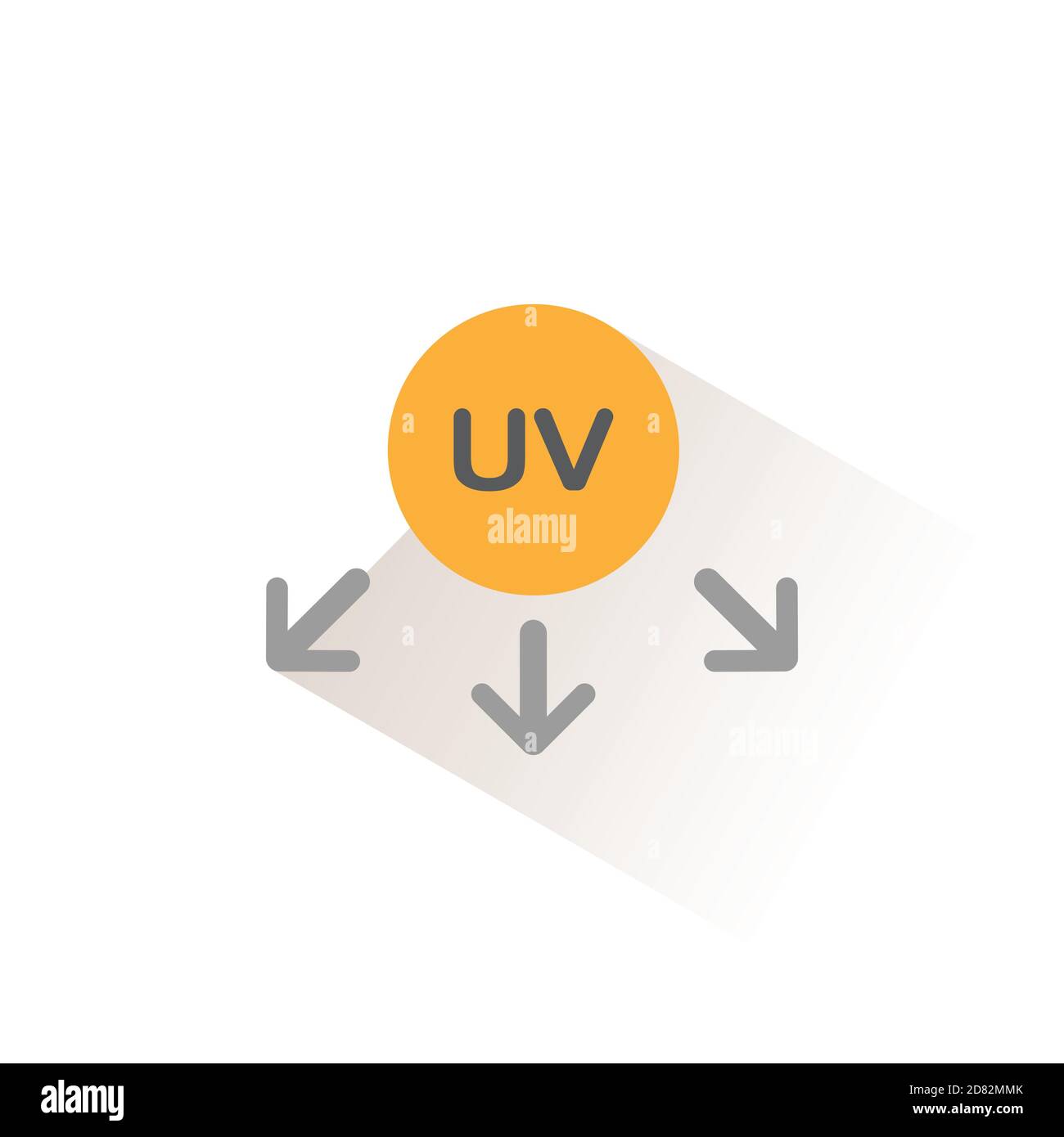 Ultraviolet rays sun symbol. Isolated color icon. Weather glyph vector ...