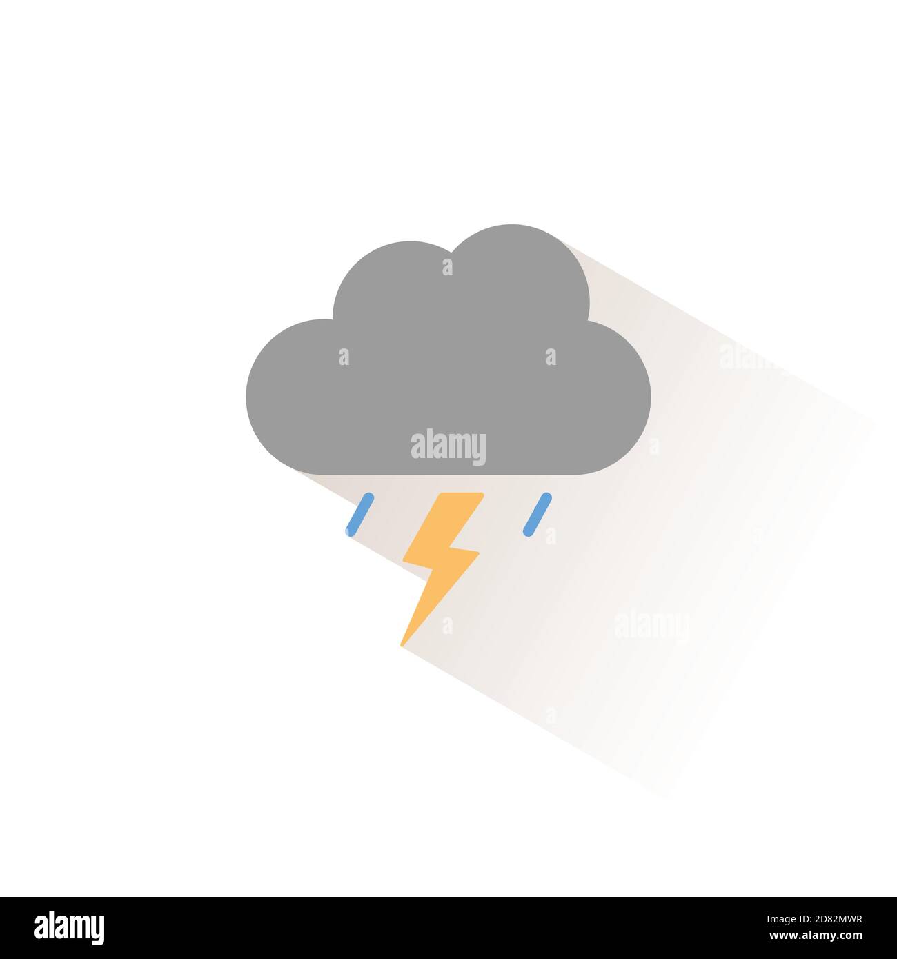 Storm. Isolated color icon. Weather glyph vector illustration Stock ...