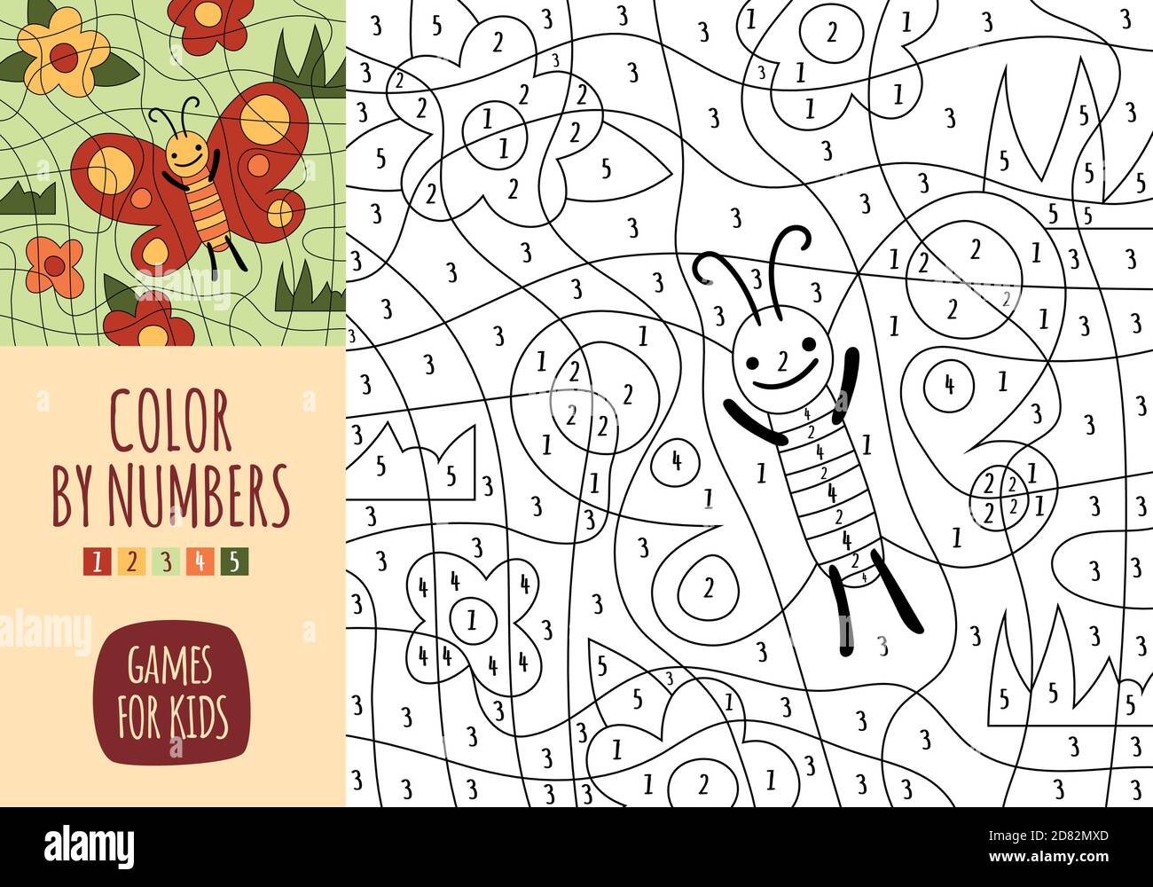 Vector cartoon style illustration of games for kids. Visual educational ...