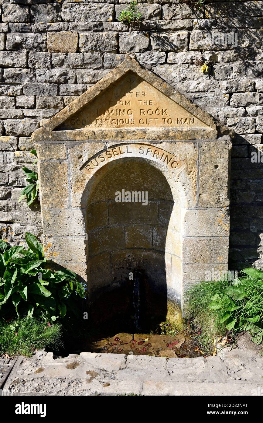 Russell Spring Blockley Gloucestershire England uk Stock Photo - Alamy