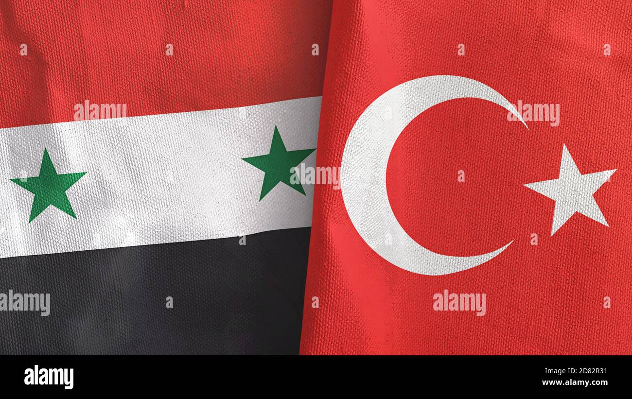 Syria vs turkey flags hi-res stock photography and images - Alamy