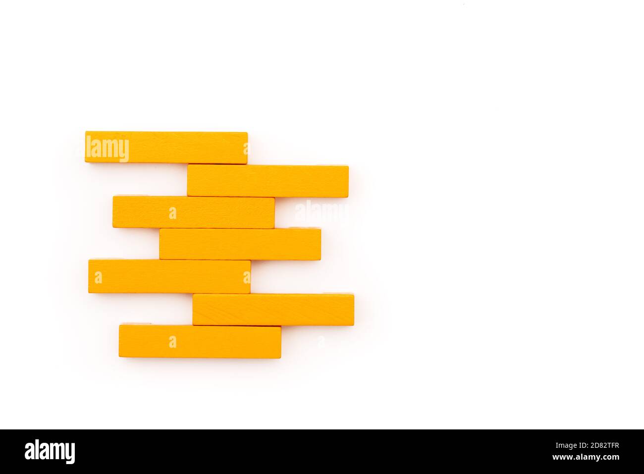 Leadership business concept. yellow wooden block stacking on white ...