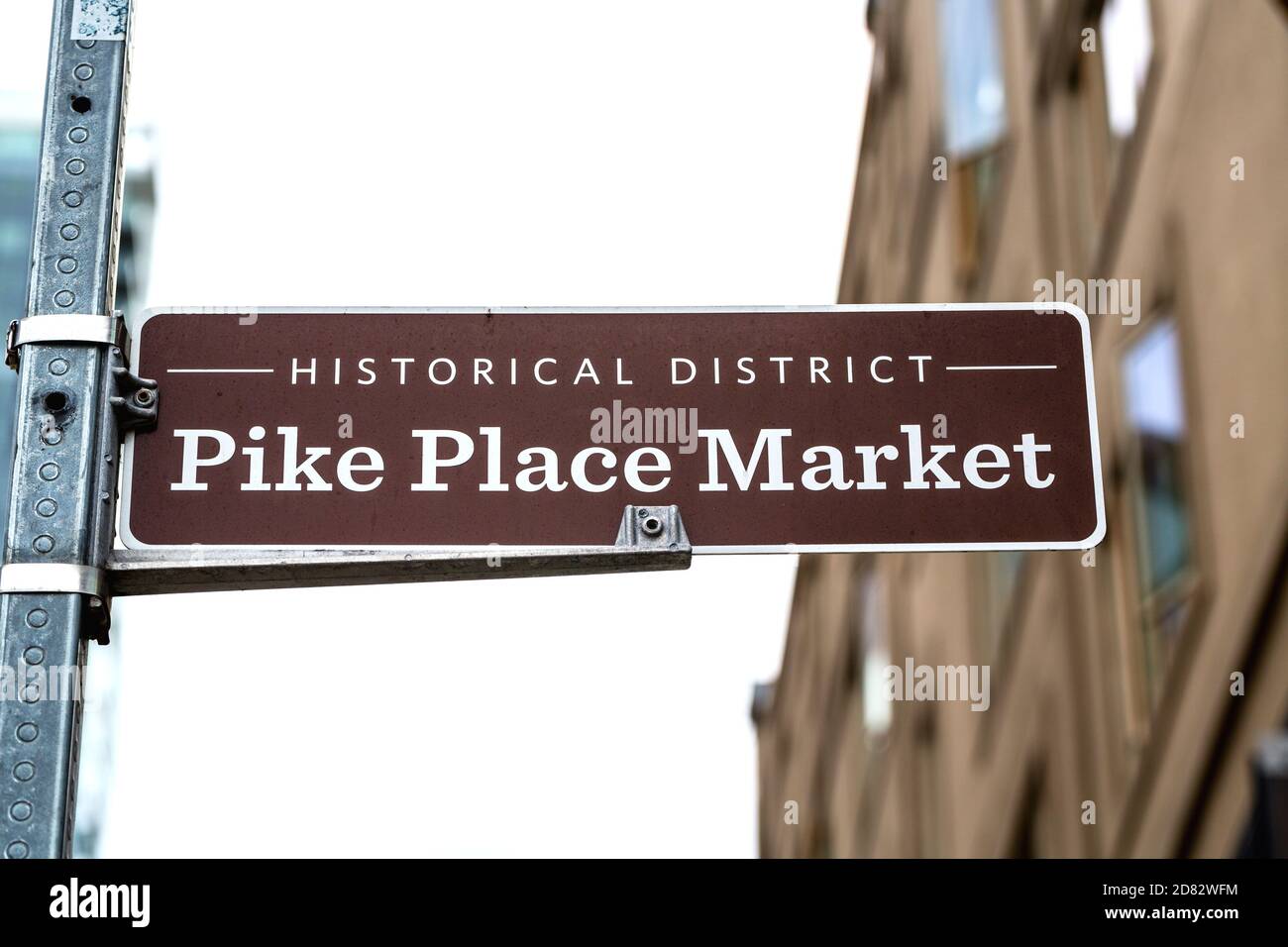 Pike Place Market Street Sign, Seattle-Washington State, USA Stock ...