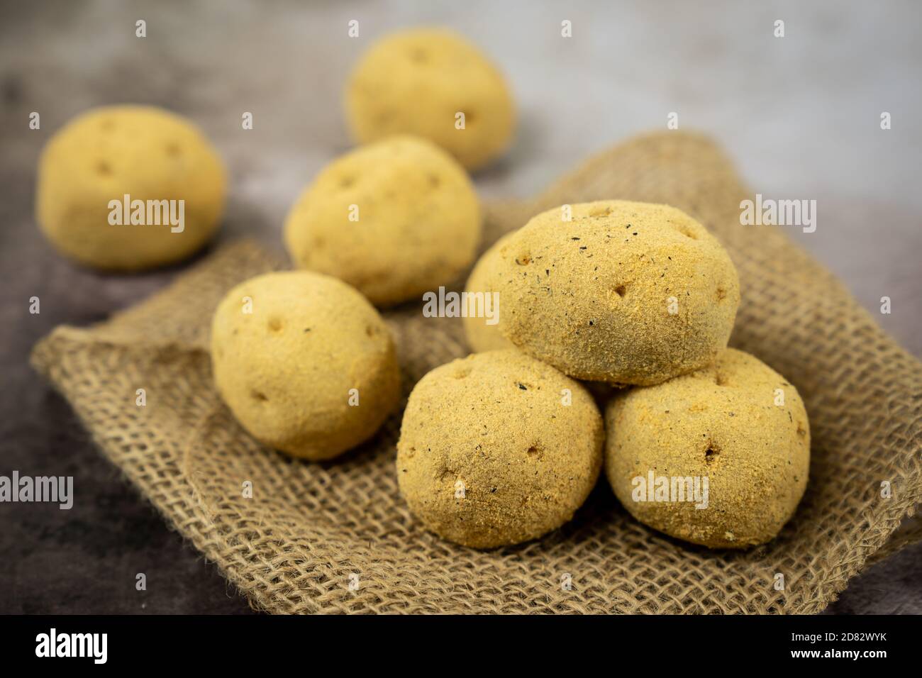 Japanese potato shaped dango Stock Photo - Alamy