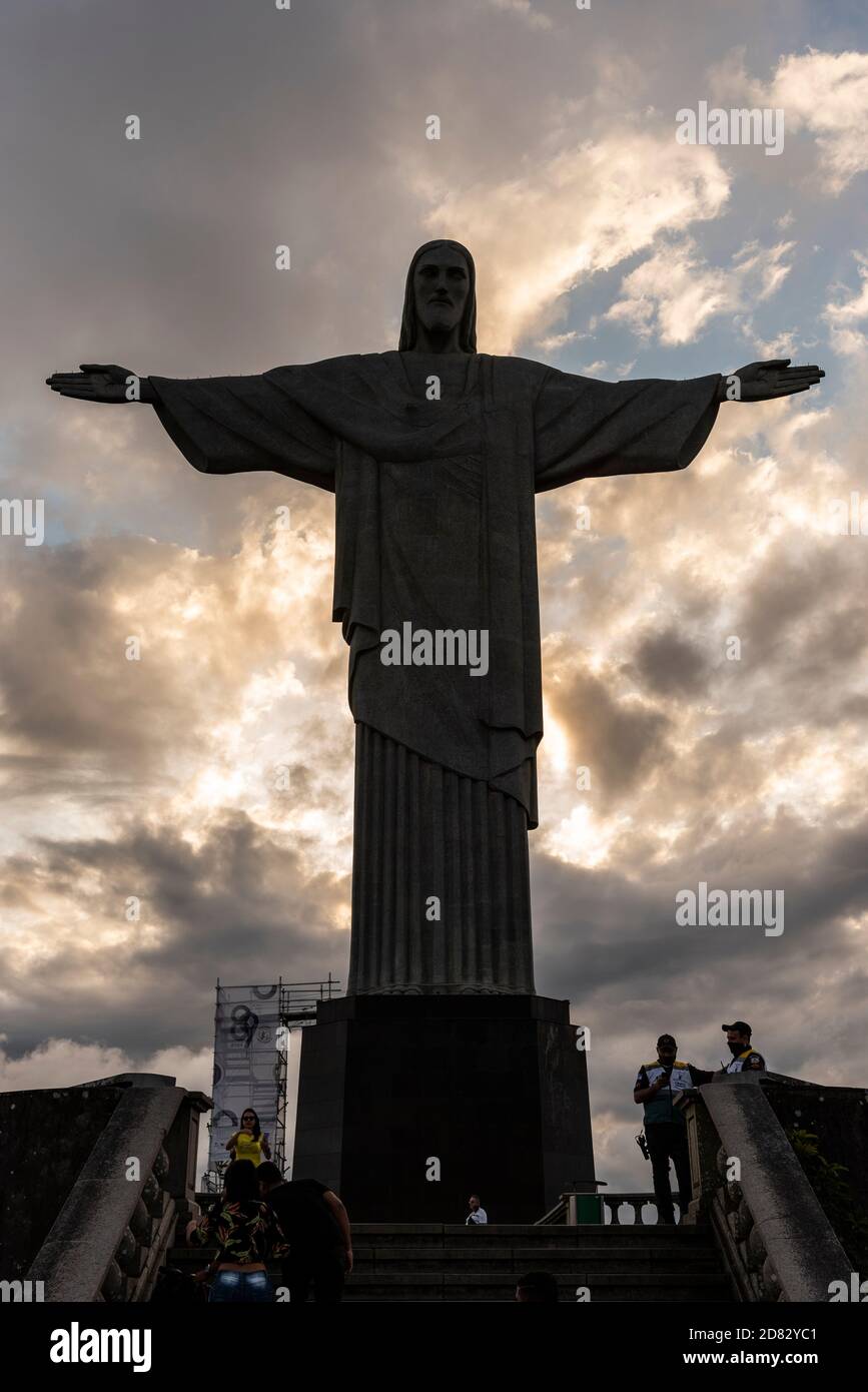 Christ The Redeemer Statue In Clouds