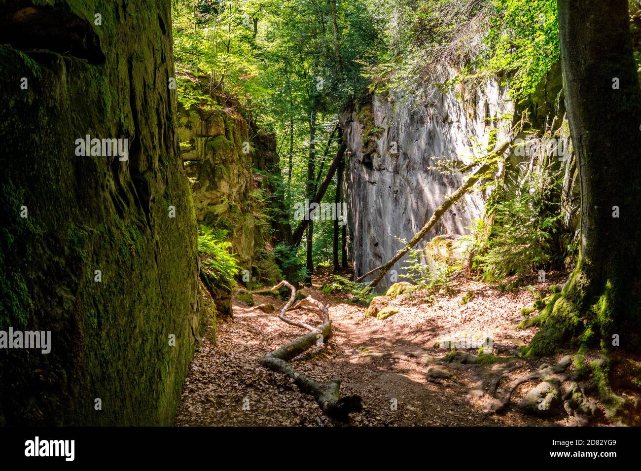 Passage between rocks Stock Photo - Alamy