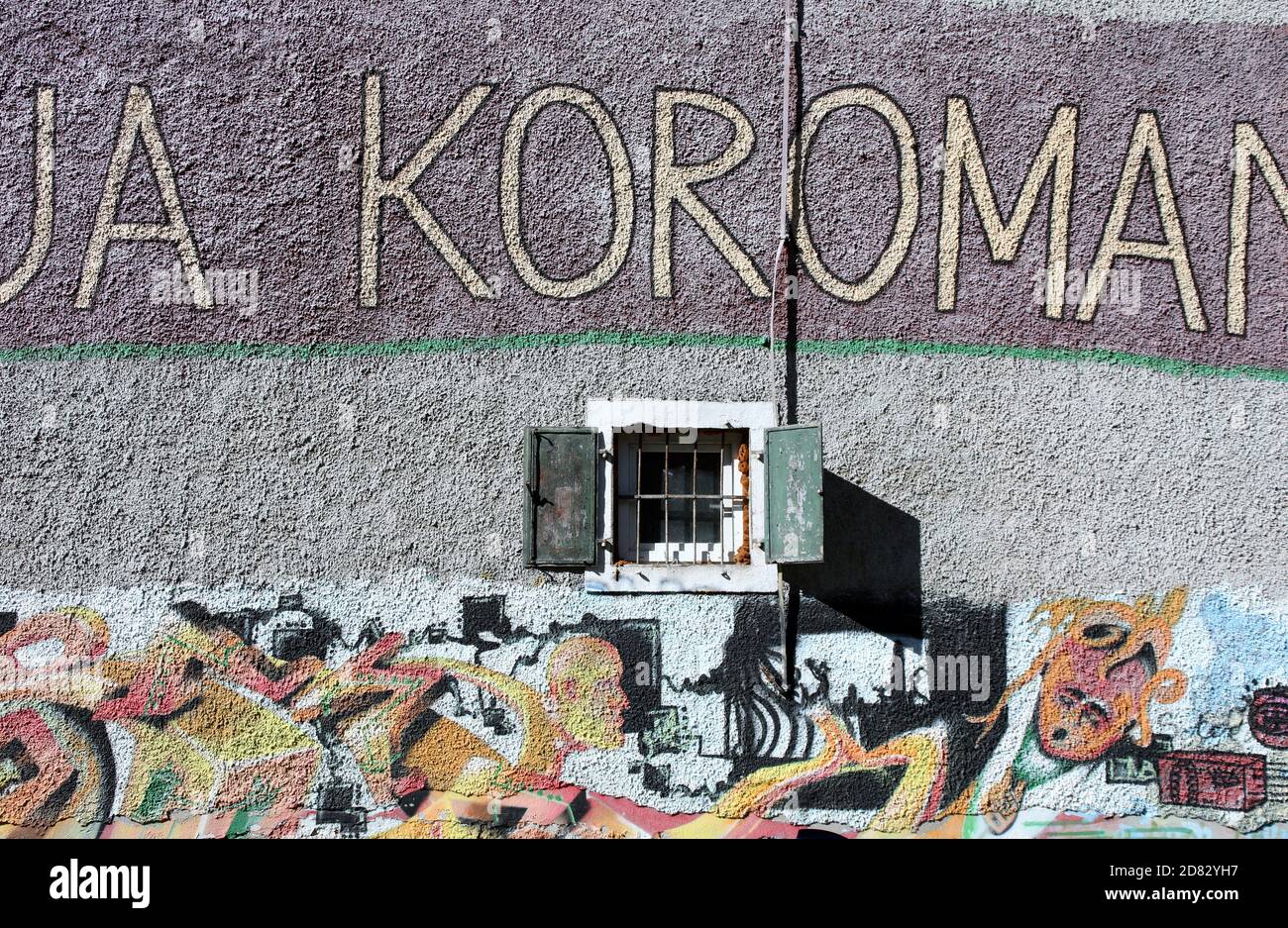 Window at the former military bakery of Pekarna in Maribor Stock Photo ...