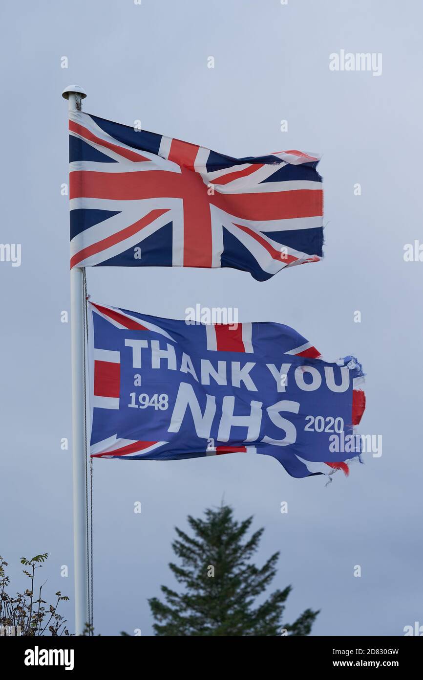 Nhs flag flying hi-res stock photography and images - Alamy