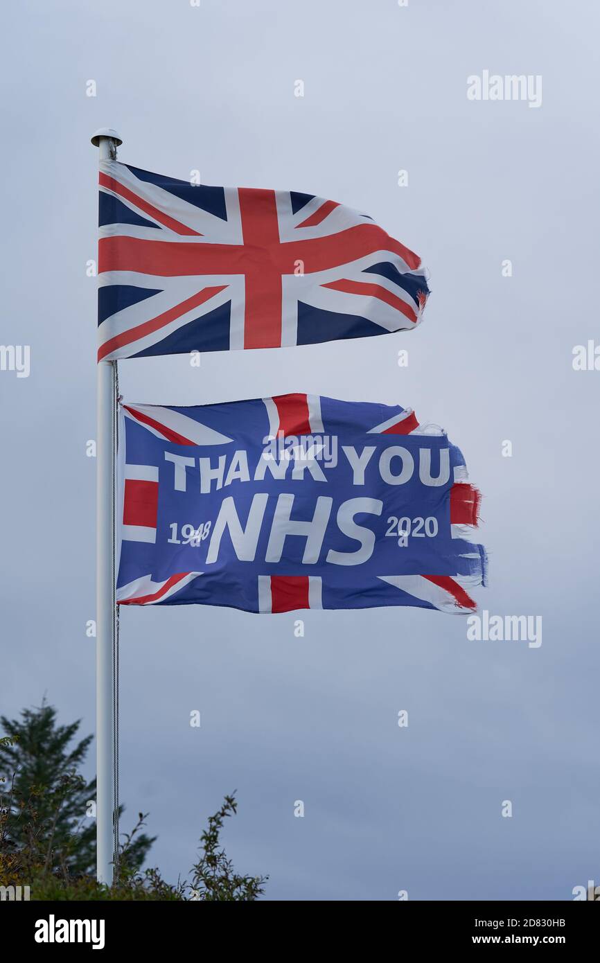 Thank you nhs scotland flag hi-res stock photography and images - Alamy
