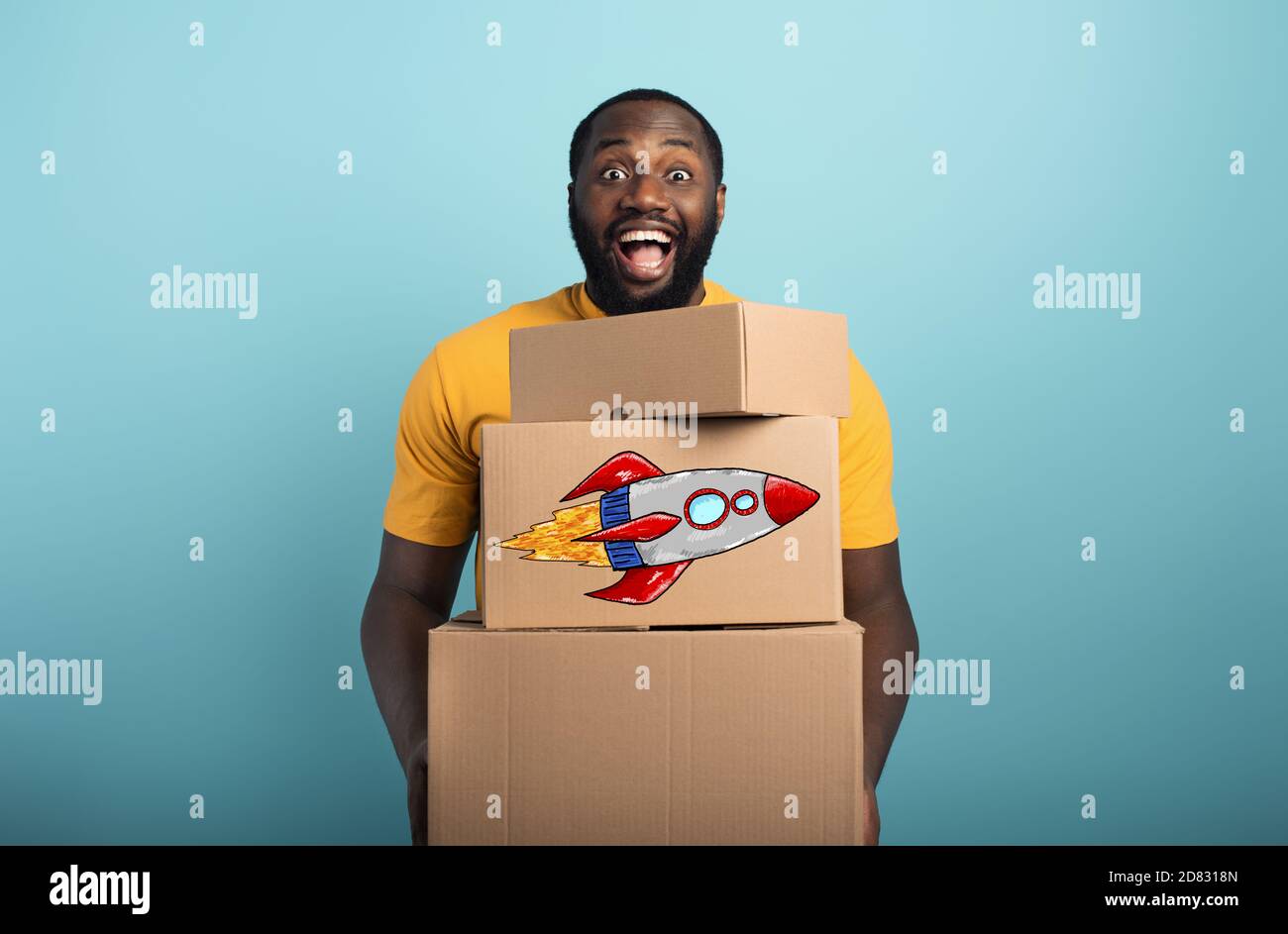 Joyful package hi-res stock photography and images - Alamy