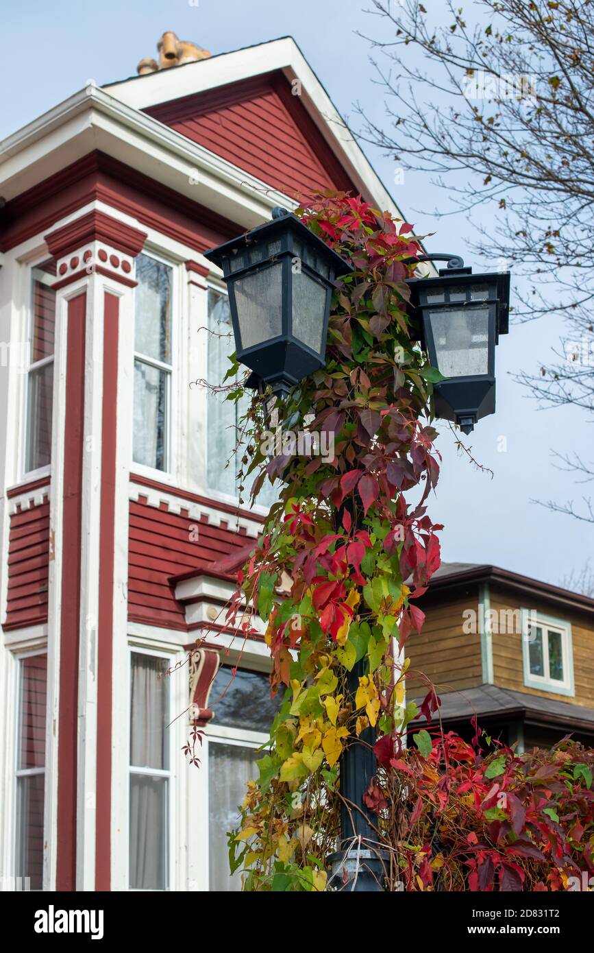 Old wooden lamp post light hi-res stock photography and images - Alamy