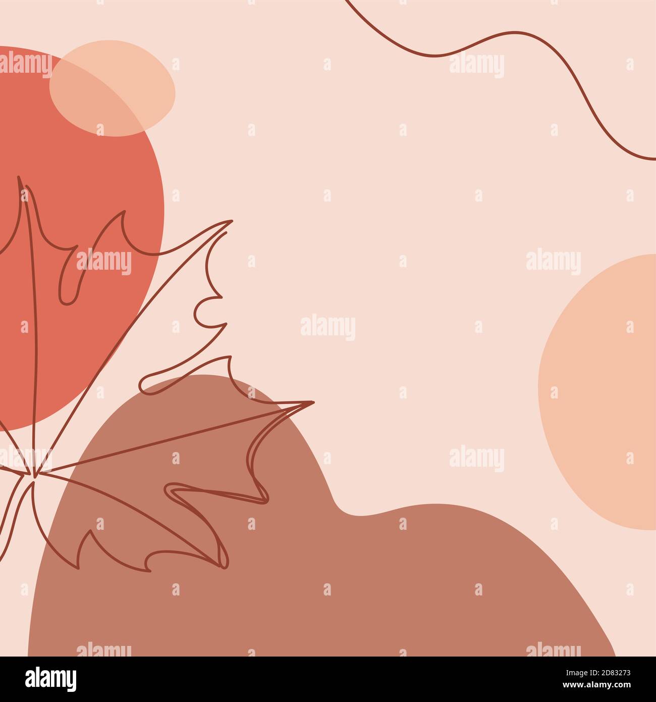 Autumn leaf in a hand drawn linear style Stock Vector Image & Art - Alamy