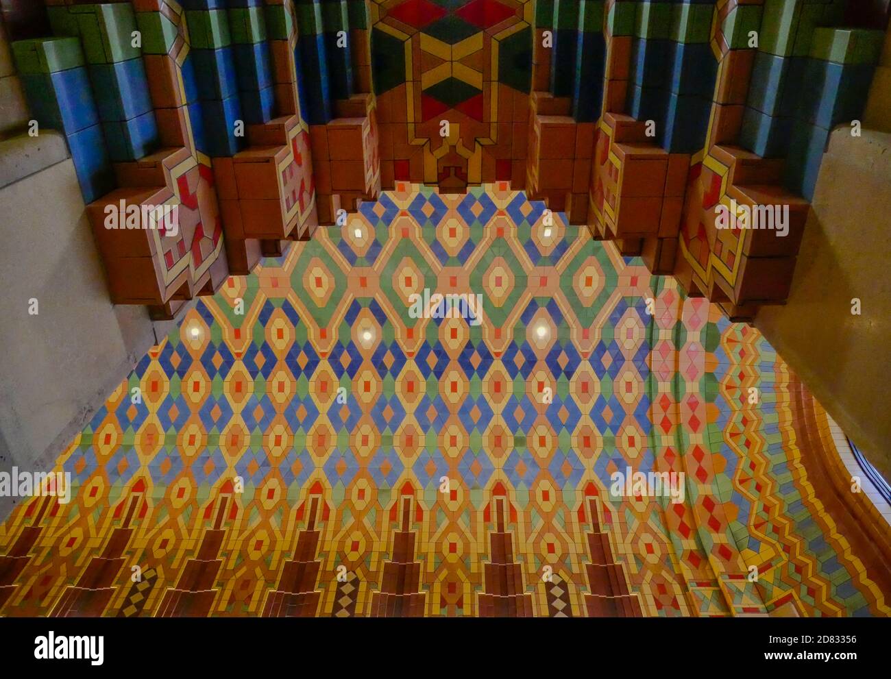 Interior of the art-deco Guardian Building in Detroit, Michigan Stock ...