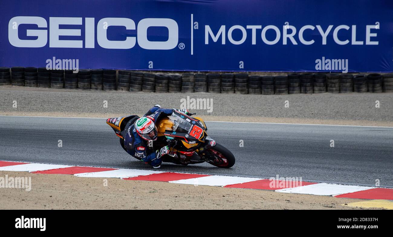 Oct 25 2020 Monterey, CA, U.S.A. # 59 Niccolo canapa coming into turn 3 ...