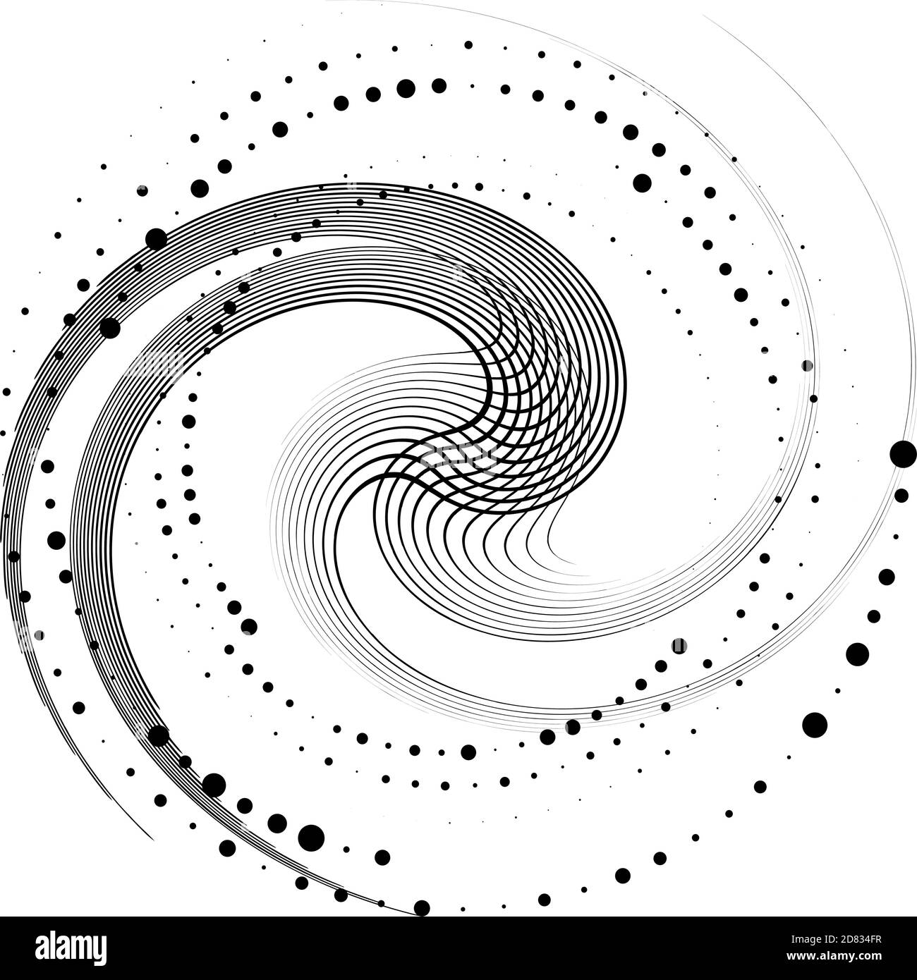 Overlaying abstract Spiral, Swirl, Twirl vector. Volute, helix ...