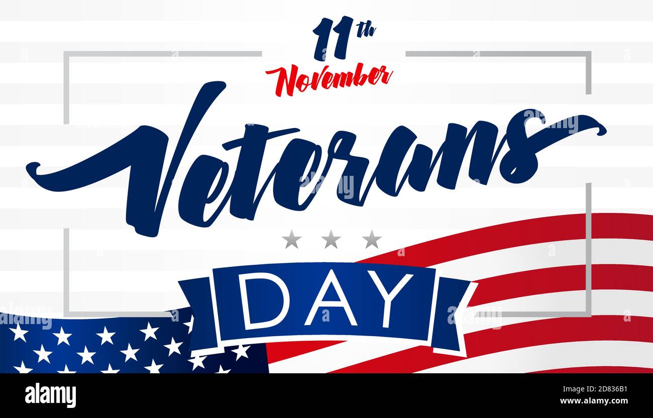 Happy Veterans Day USA creative banner. Isolated abstract graphic ...
