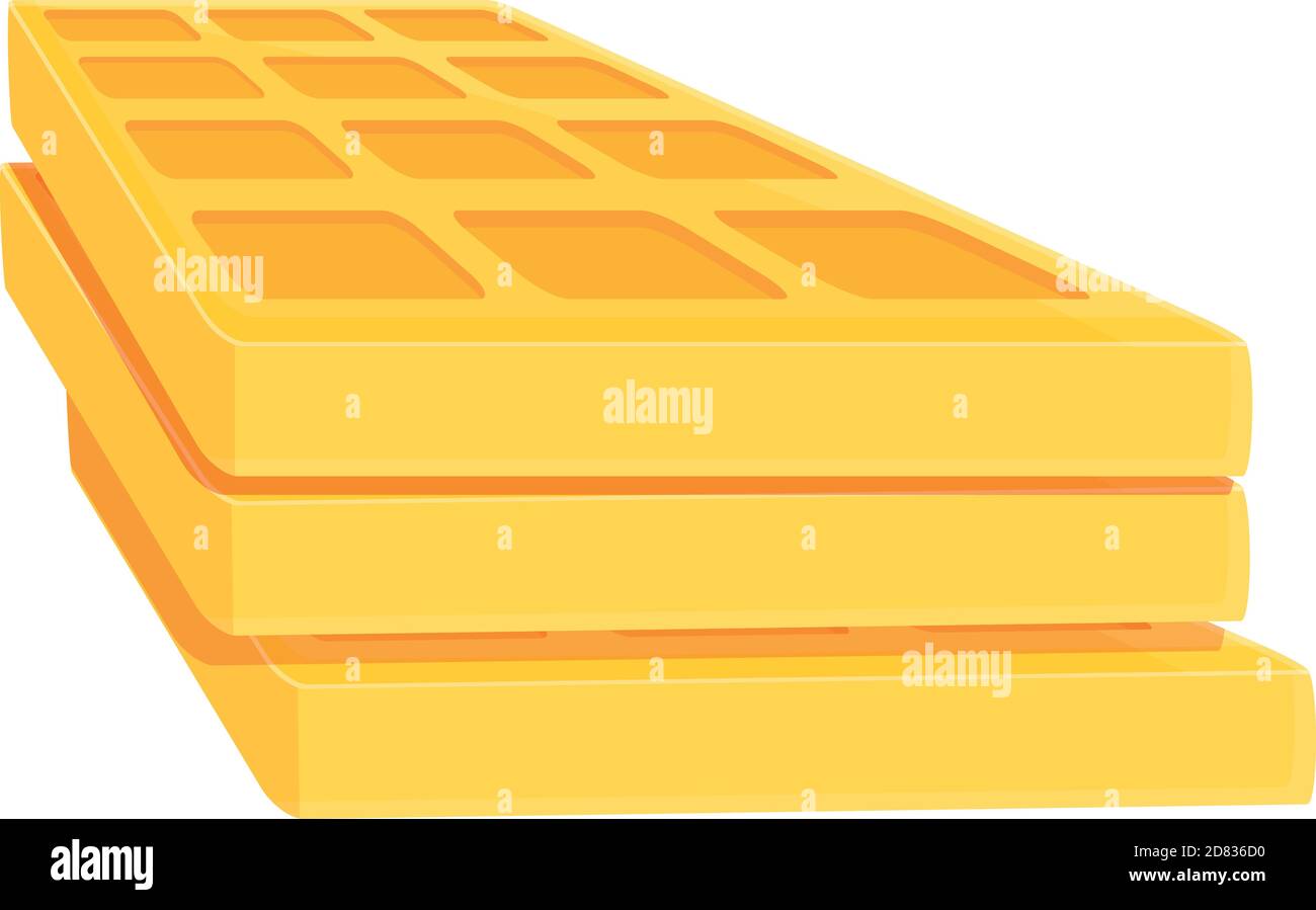 Breakfast waffle icon. Cartoon of breakfast waffle vector icon for web ...