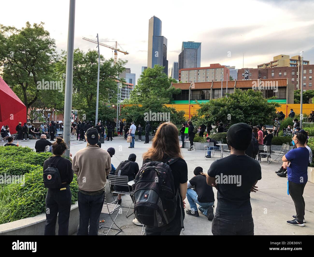 Seattle, USA – May 29, 2020: A anti-capatalist anti-police march at ...