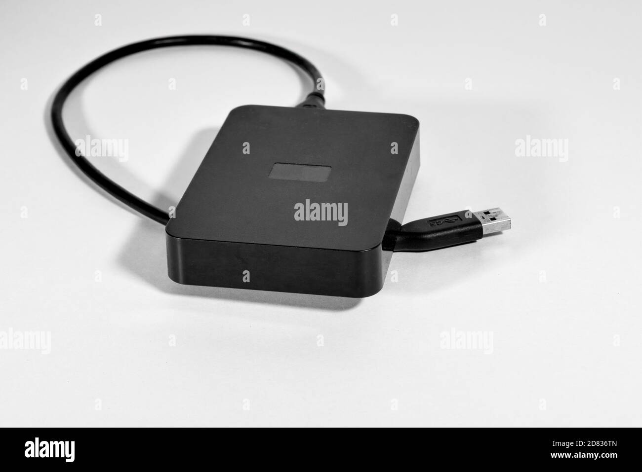 External hard drive isolated on white background close-up Stock Photo ...