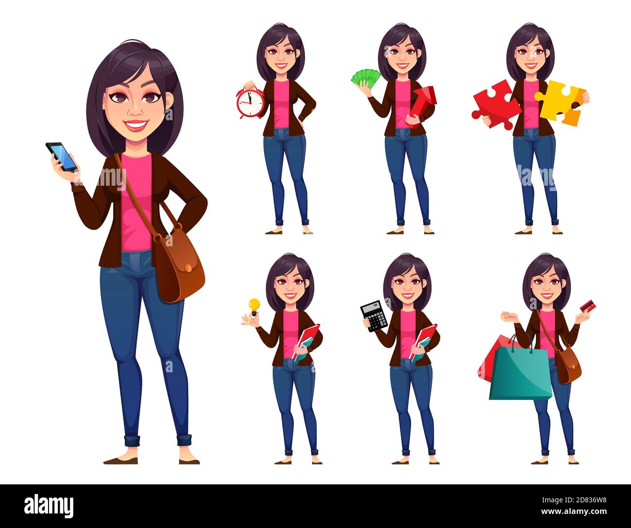 Lady seven Stock Vector Images - Alamy