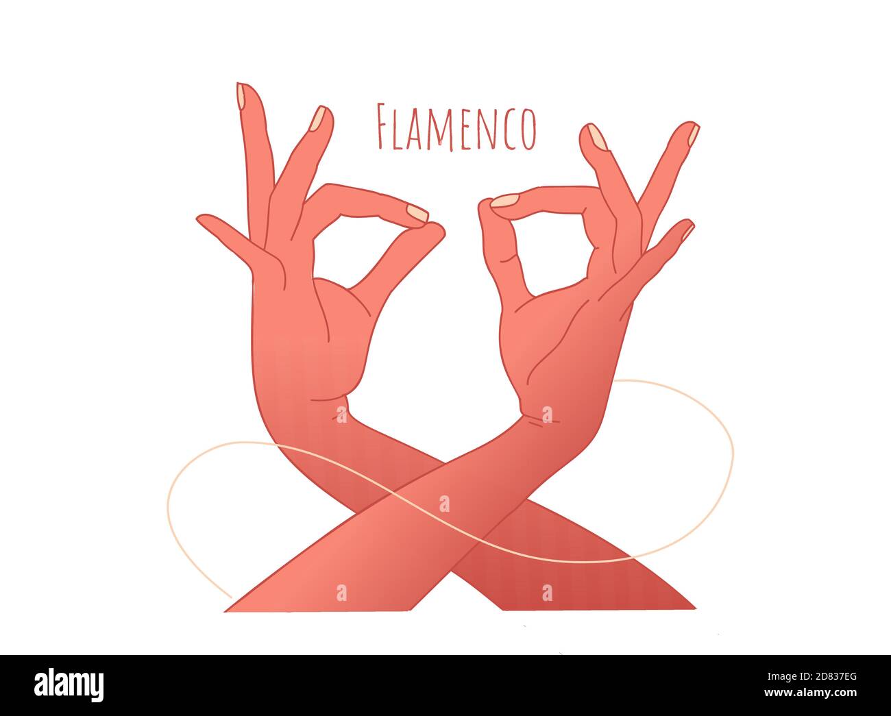 Beautiful graceful hands of young flamenco dancer Stock Vector Image ...