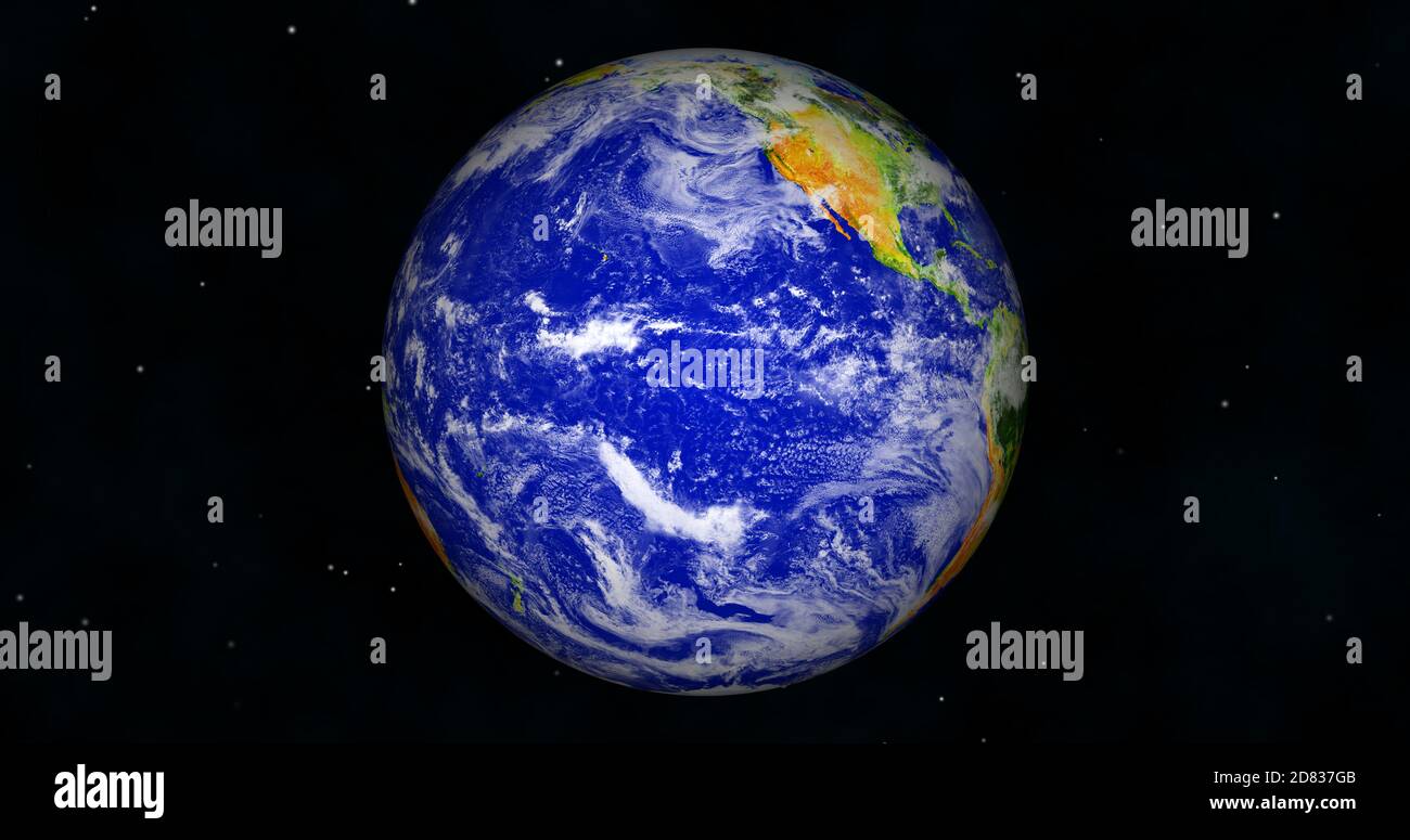 3d rendered photo realistic earth planet. Beautiful green earth planet ...