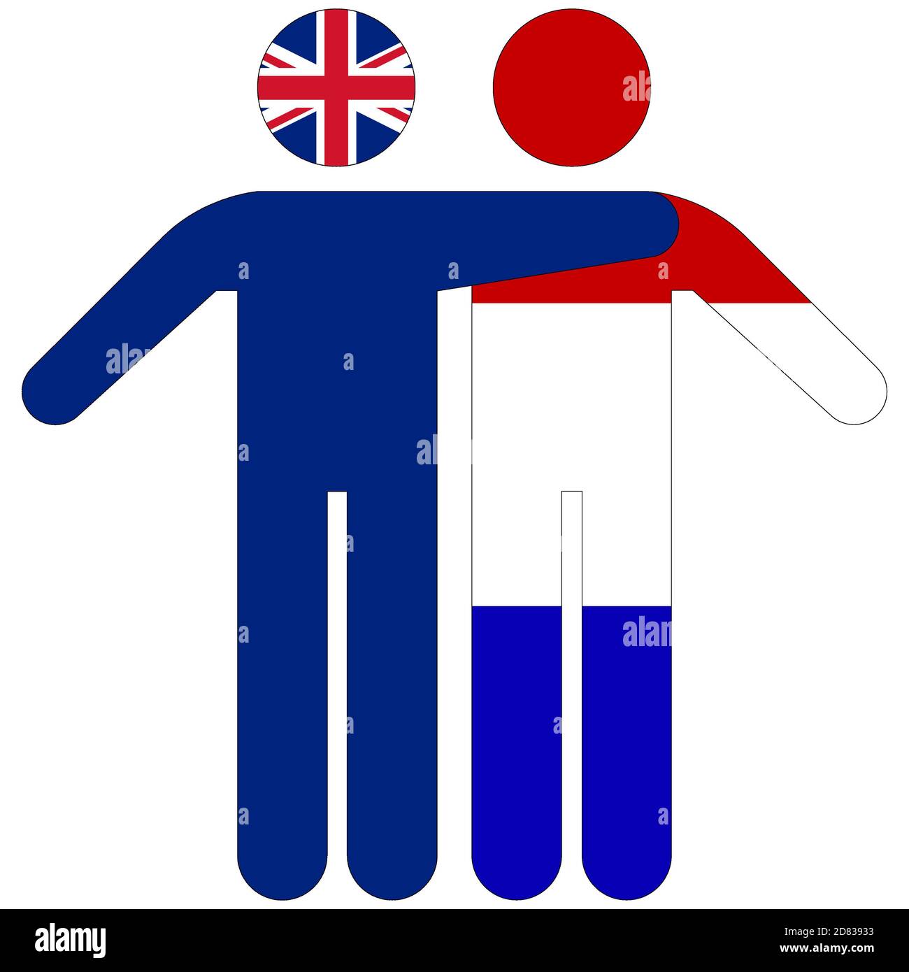 UK - Netherlands / friendship concept on white background Stock Photo ...