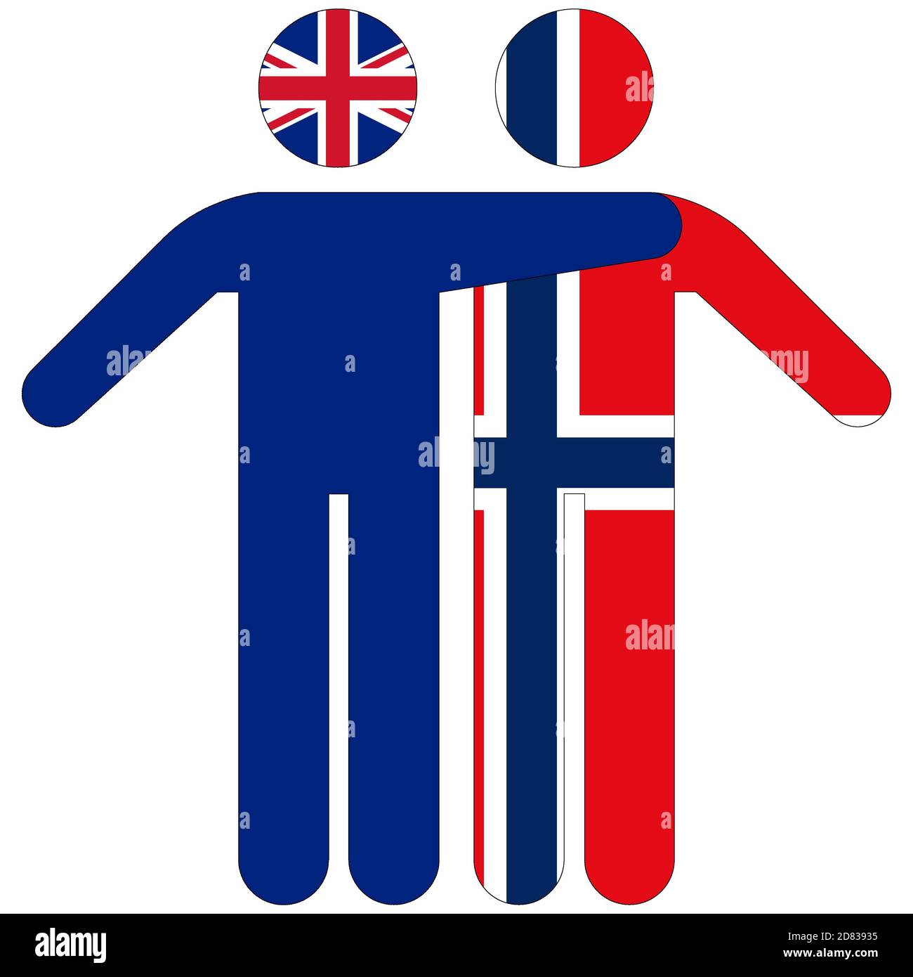 UK - Norway / friendship concept on white background Stock Photo - Alamy