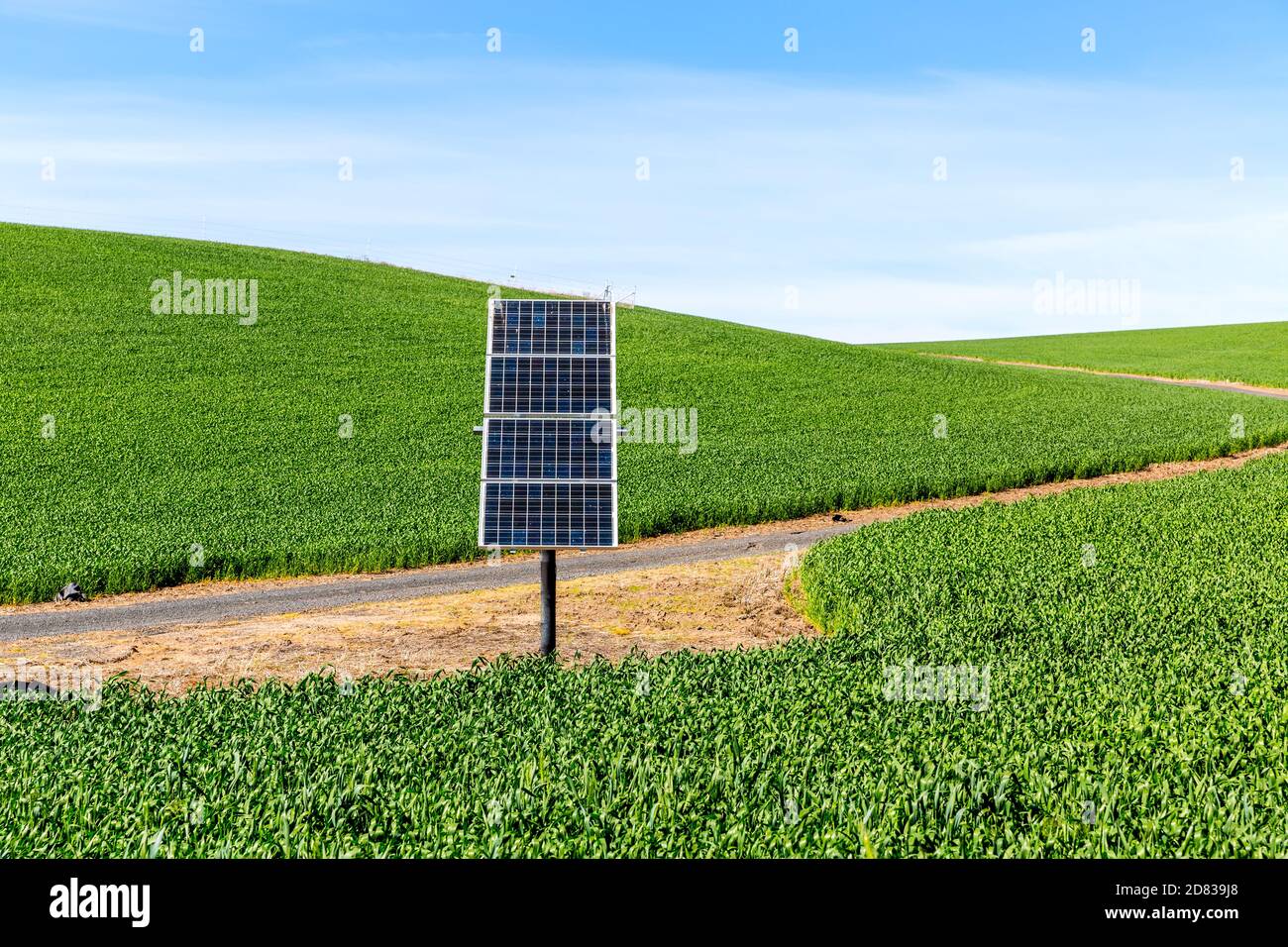 Solar Panels at Palouse Rolling Hills, Washington-USA Stock Photo - Alamy